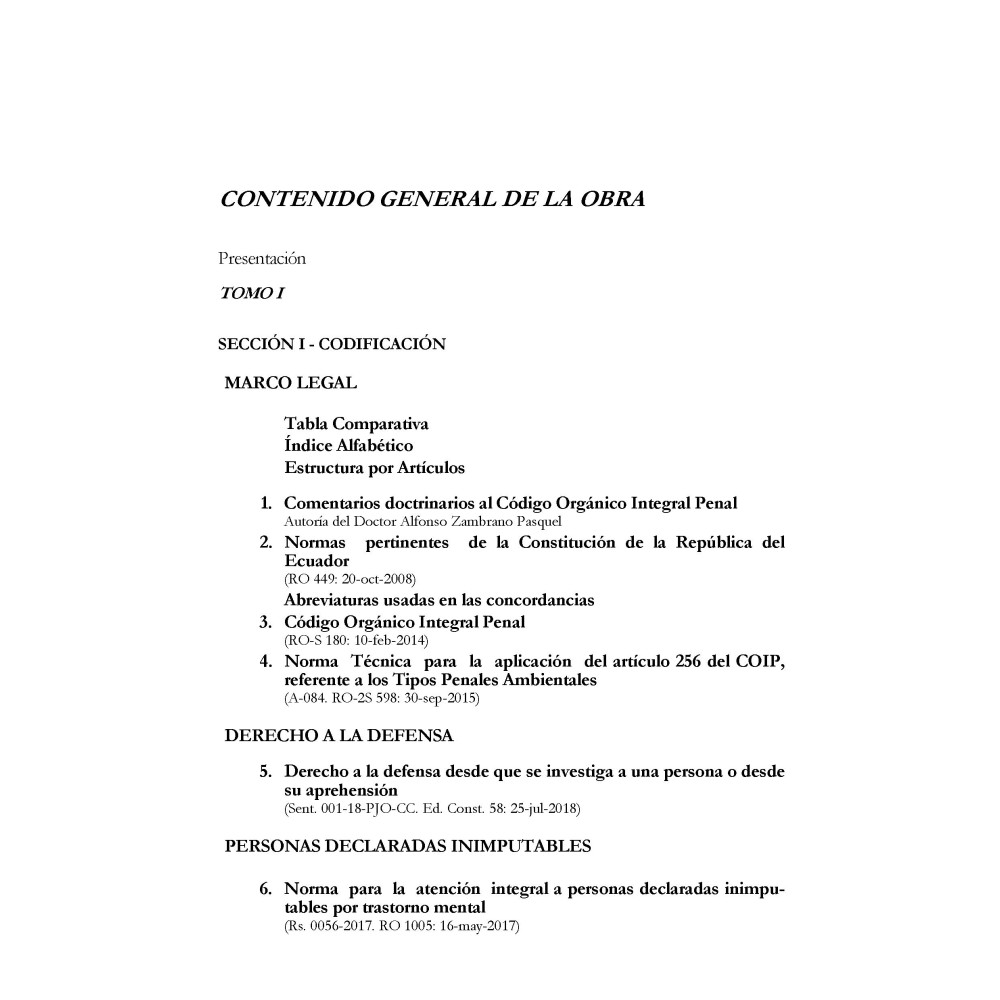 Colección Código Orgánico Integral Penal (COIP) (4 Tomos)